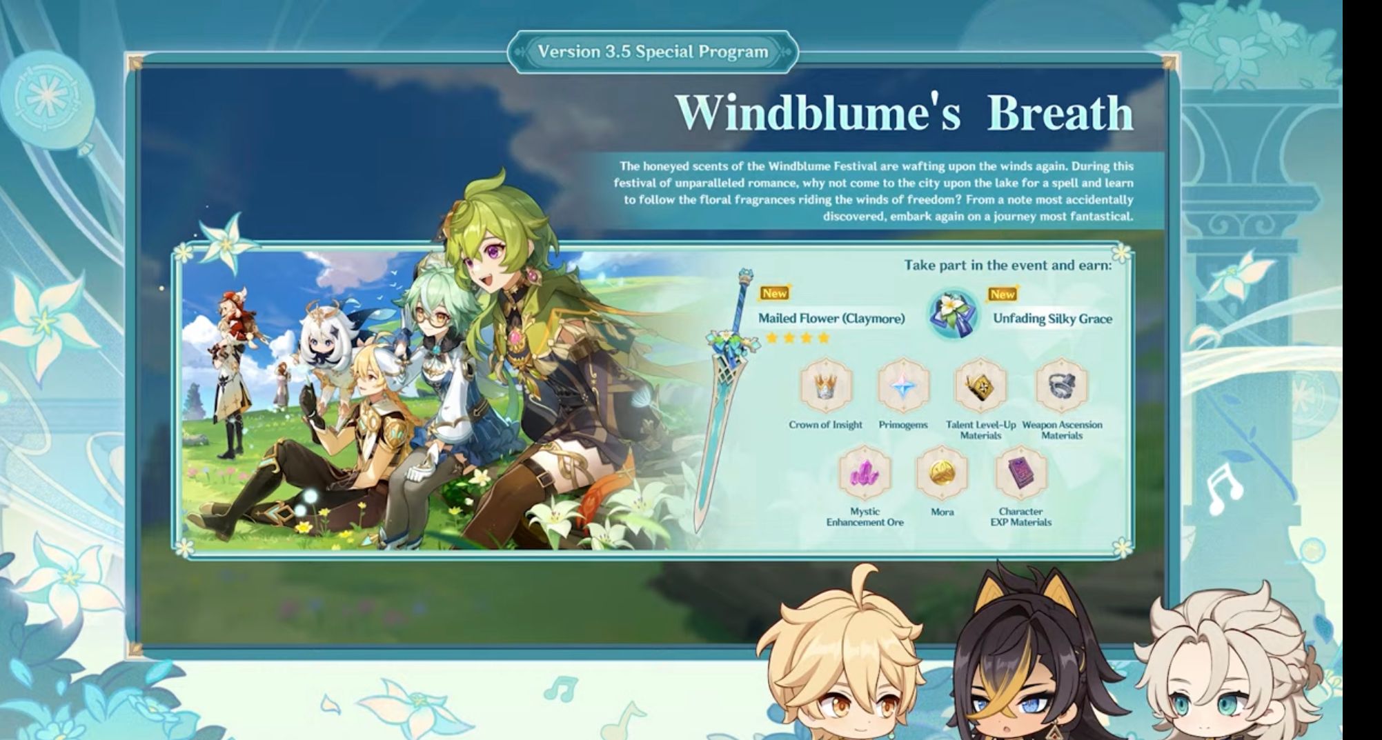 3.5 live special info-events-codes-banner-characters-New quest Genshin ...