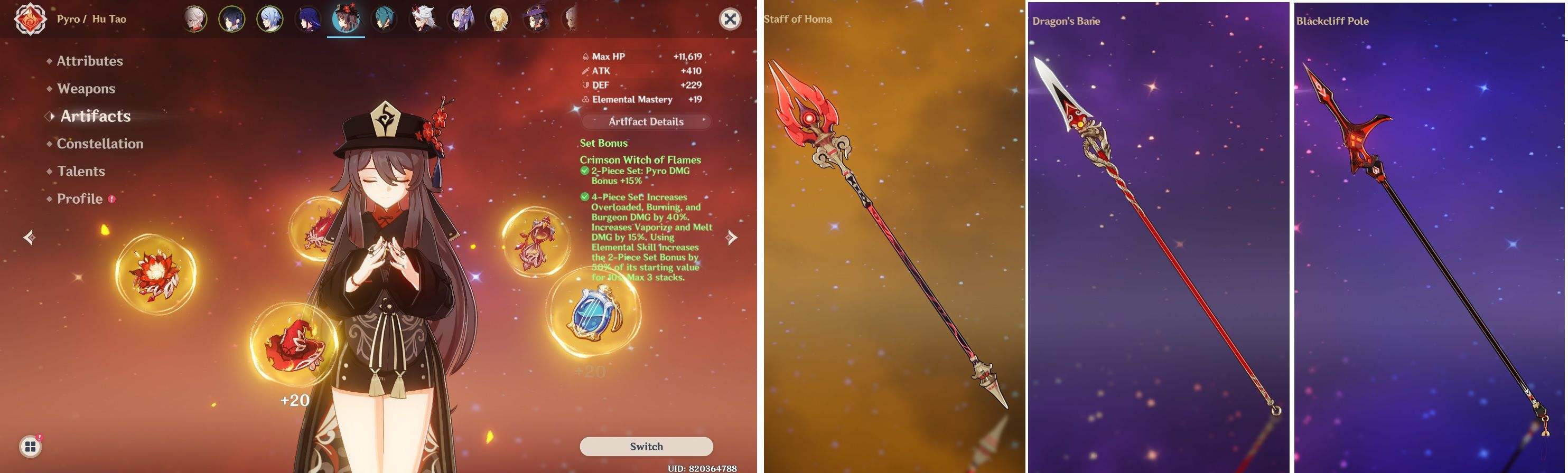 hutao crimsion build Genshin Impact | HoYoLAB