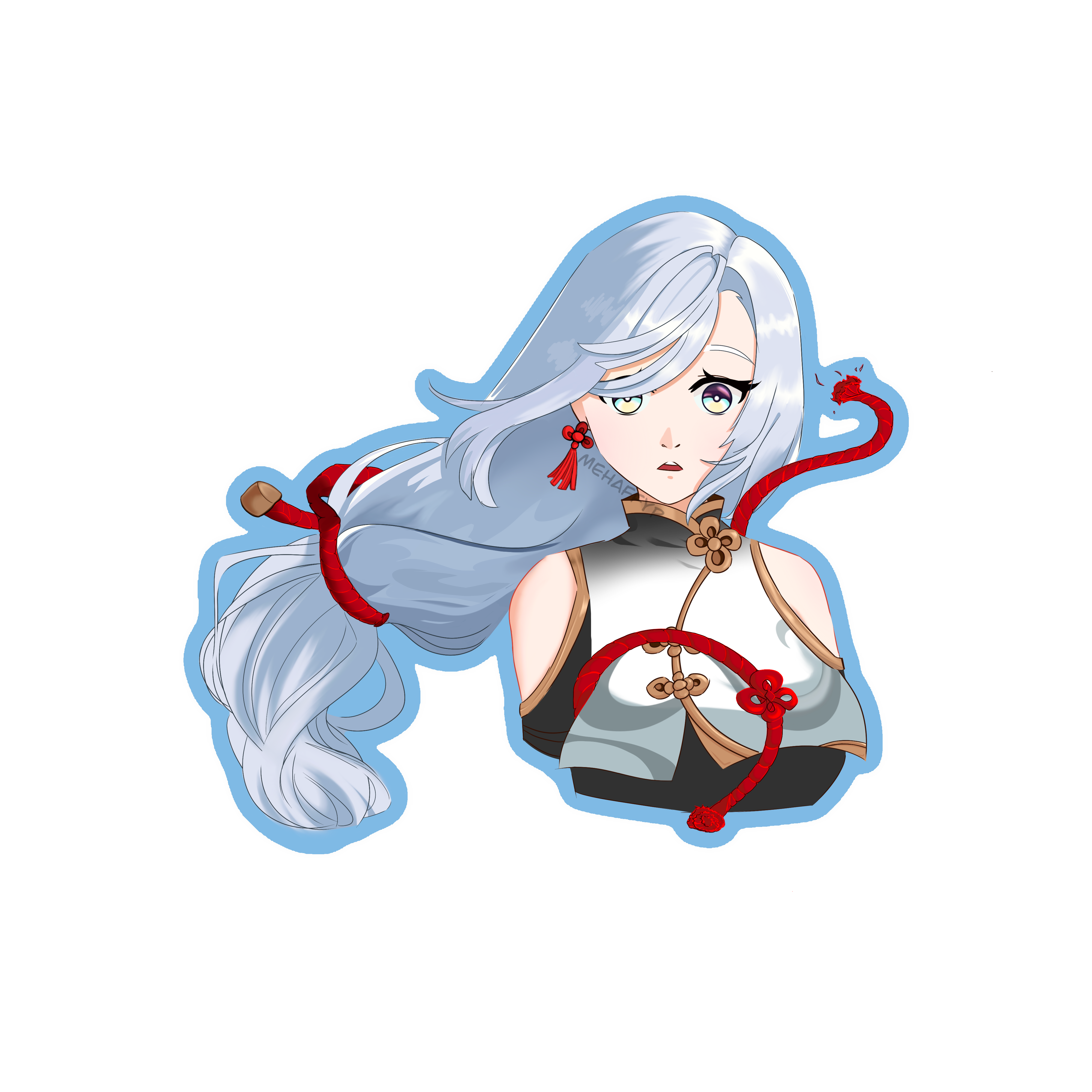 Shenhe sticker design 0.0 Genshin Impact | HoYoLAB