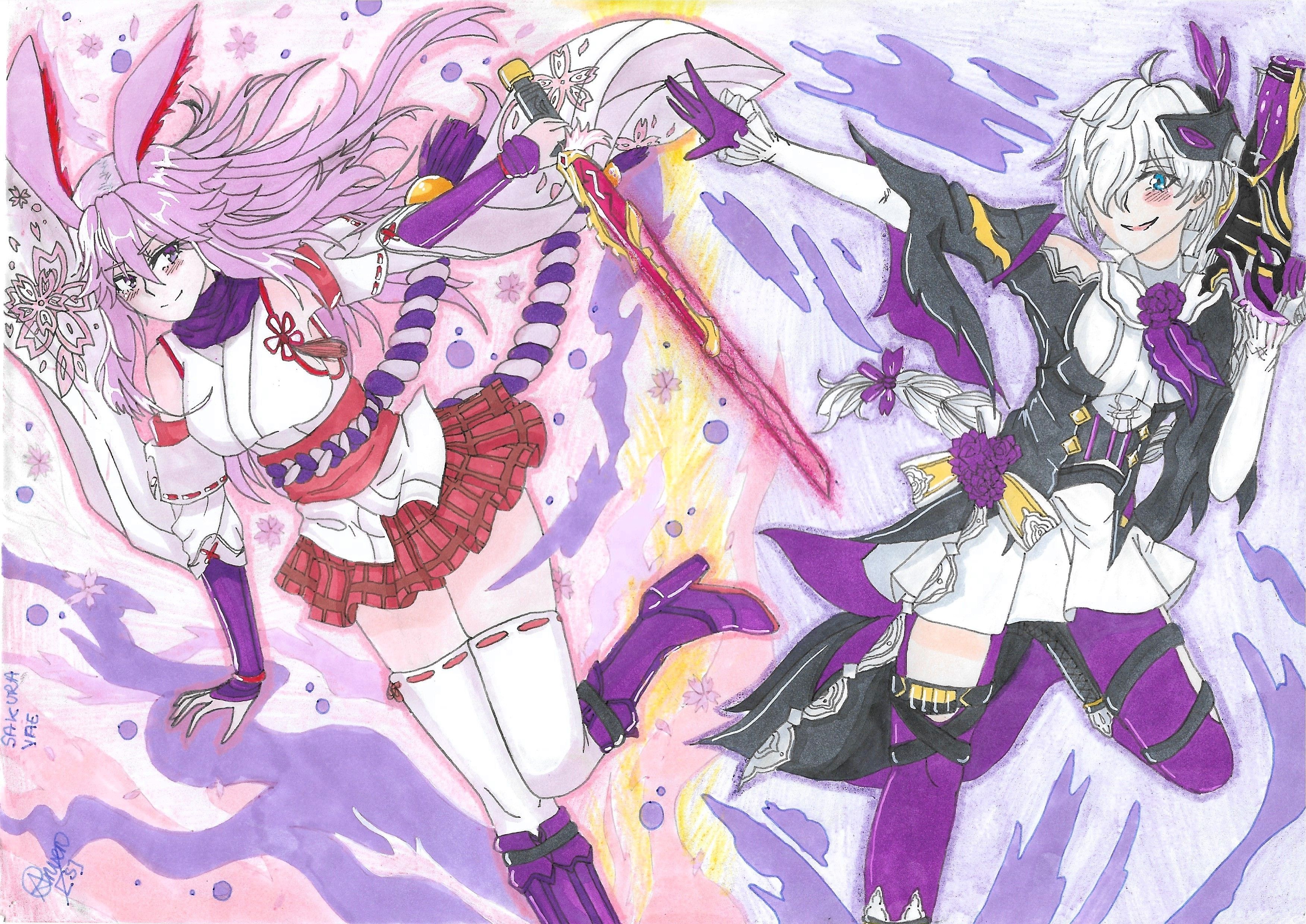 Yae sakura x Kallen Kaslana Honkai Impact 3rd | HoYoLAB