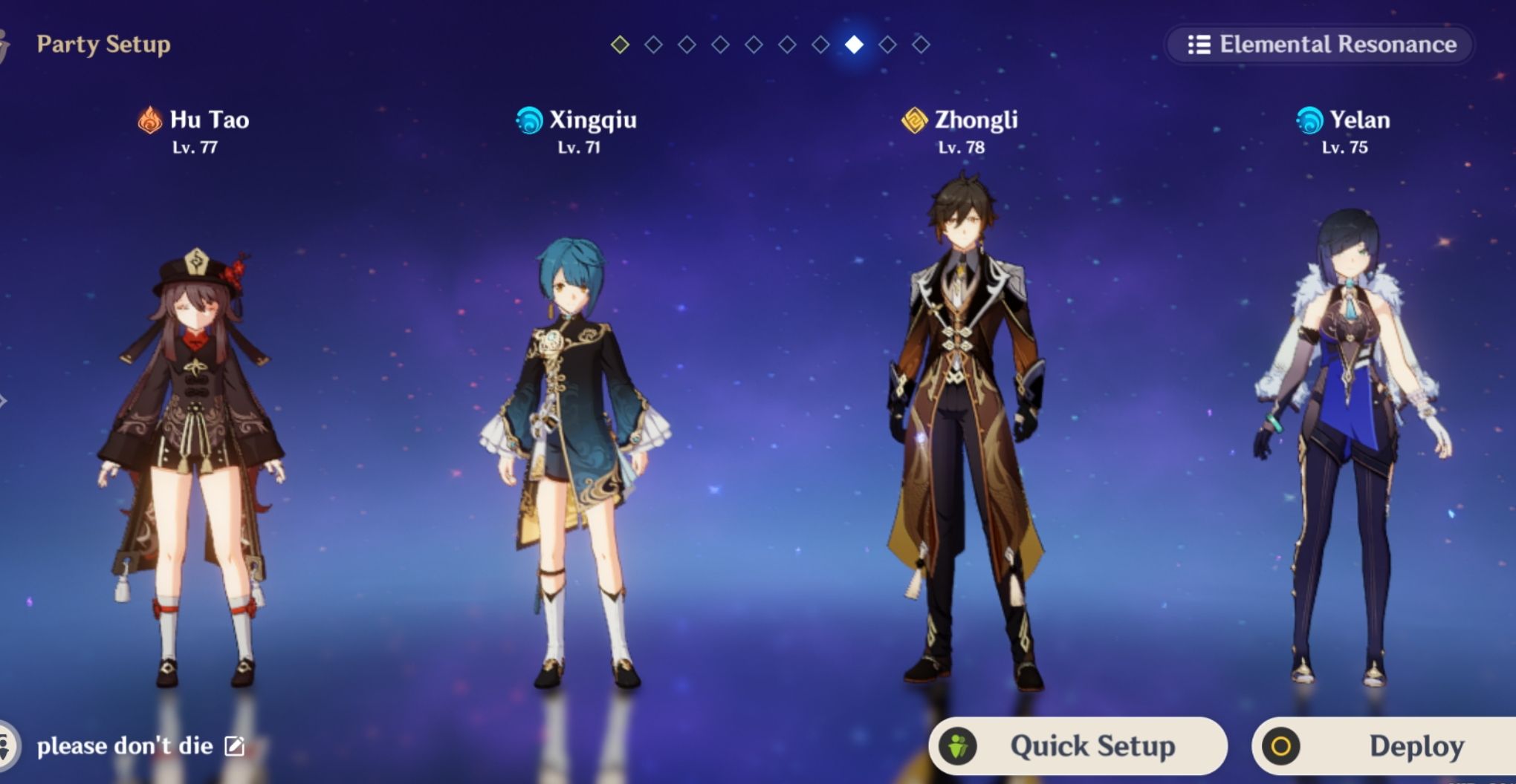 My Hu Tao Team Genshin Impact | HoYoLAB