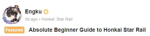 Thank you Hoyolab for selecting my guide in Featured! Honkai: Star Rail ...