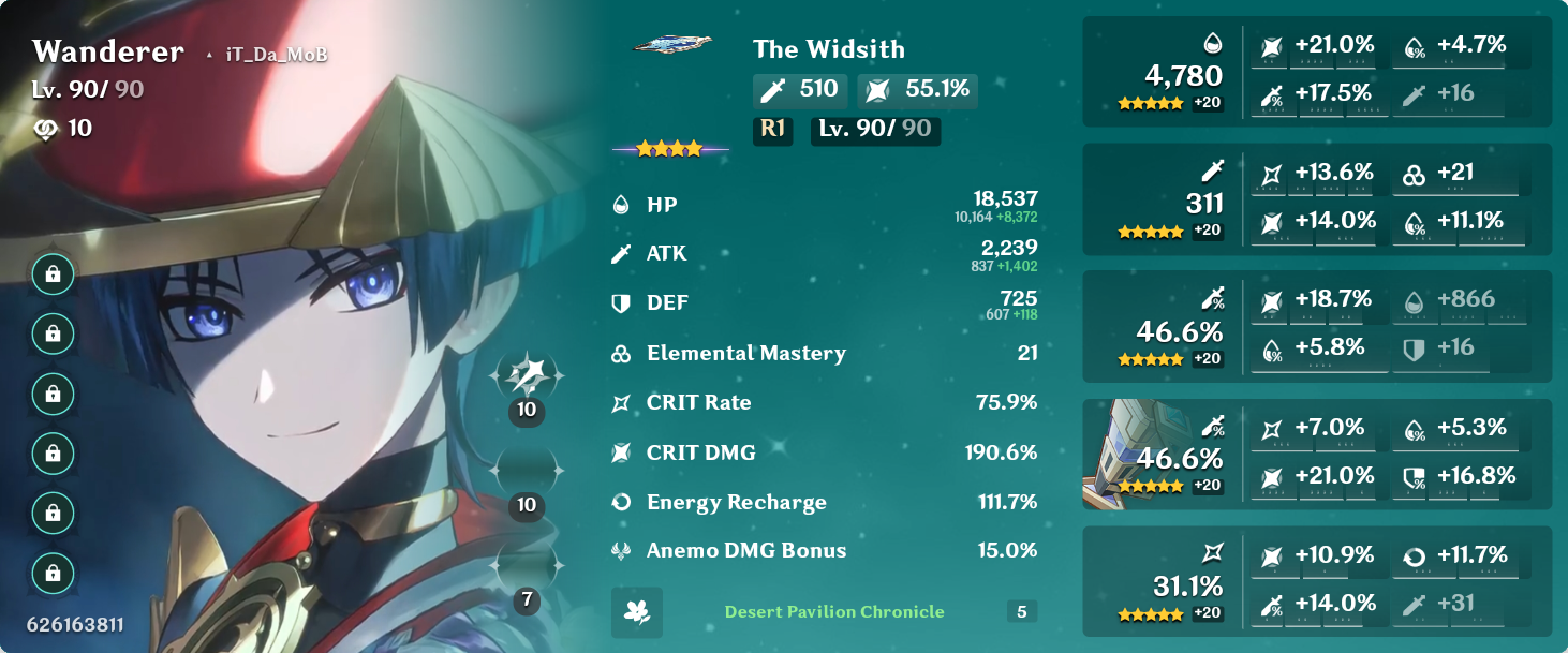 Scaramouche stats Genshin Impact | HoYoLAB