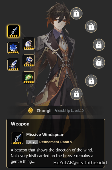 Missive Windspear on Zhongli?? Genshin Impact | HoYoLAB