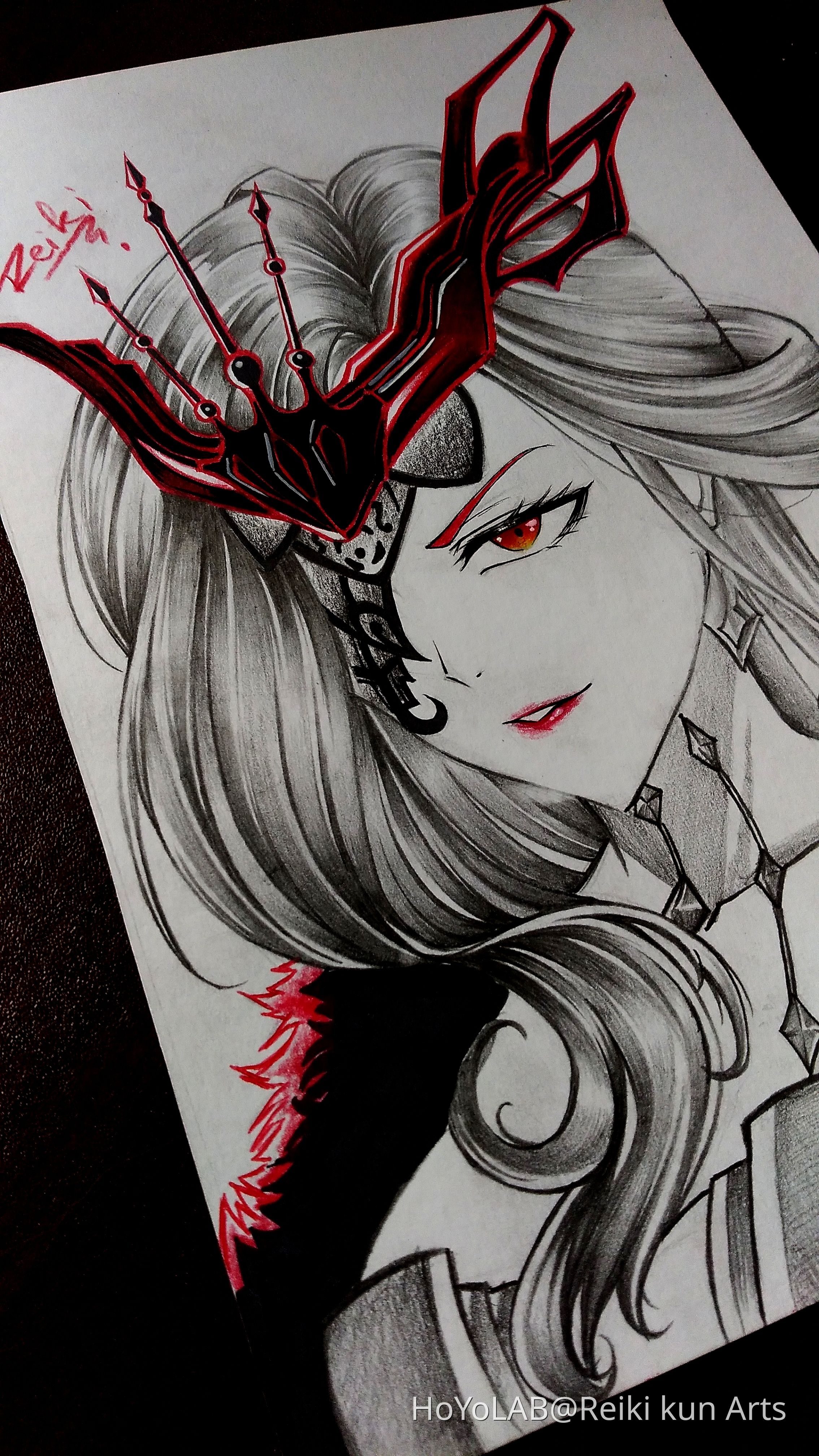 Day 9 of sketching Genshin everyday and yesterday I drew Signora ...
