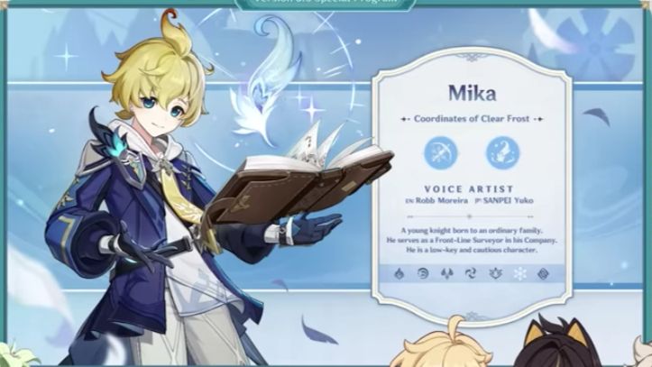 Detailed Mika Information Genshin Impact | HoYoLAB