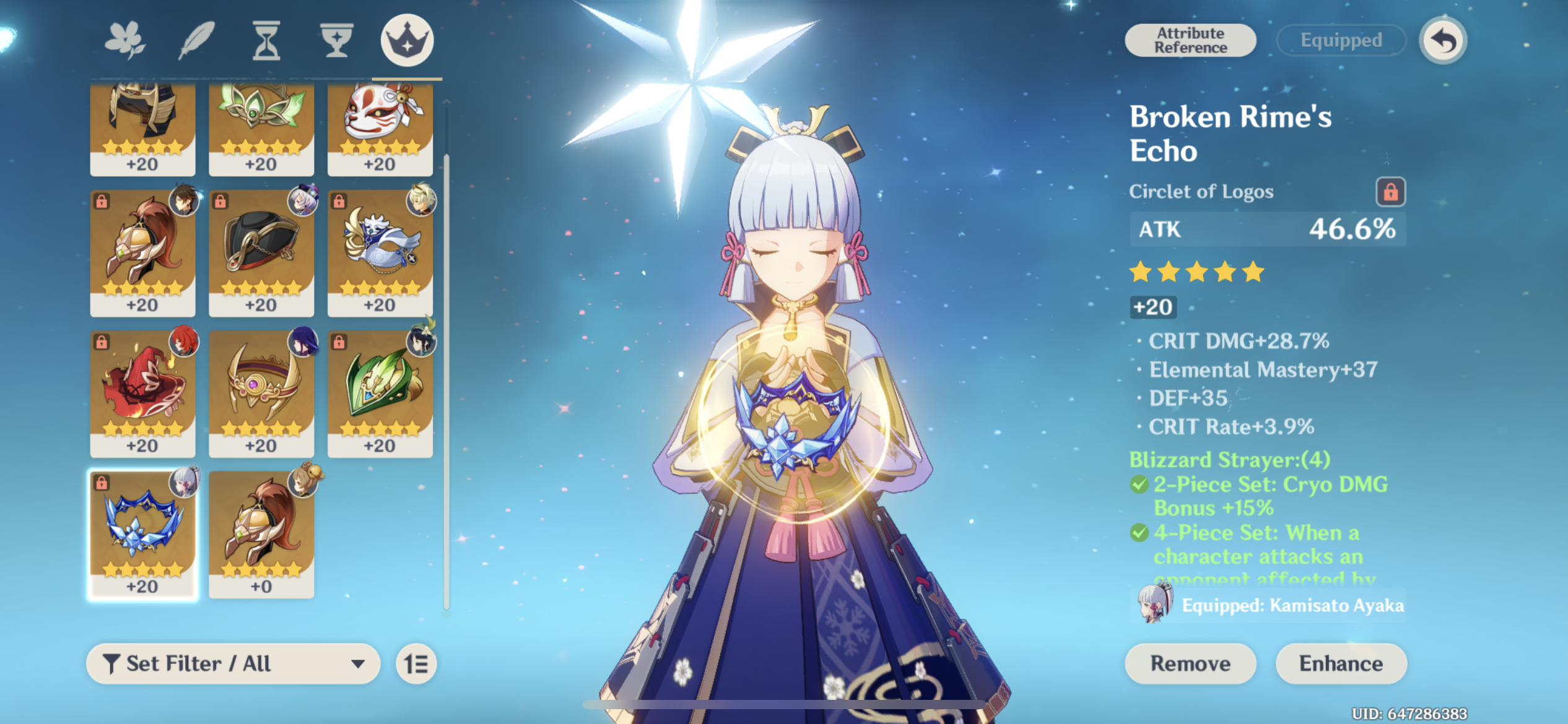 My Snowflake’s Build Genshin Impact | HoYoLAB