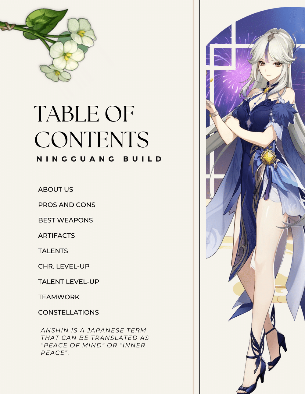 Ningguang Build Guide | Anshin ED. 8 Genshin Impact | HoYoLAB