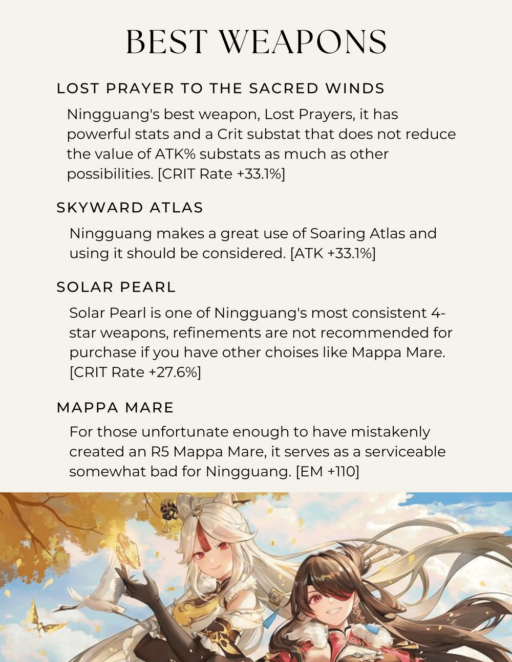 Ningguang Build Guide | Anshin ED. 8 Genshin Impact | HoYoLAB