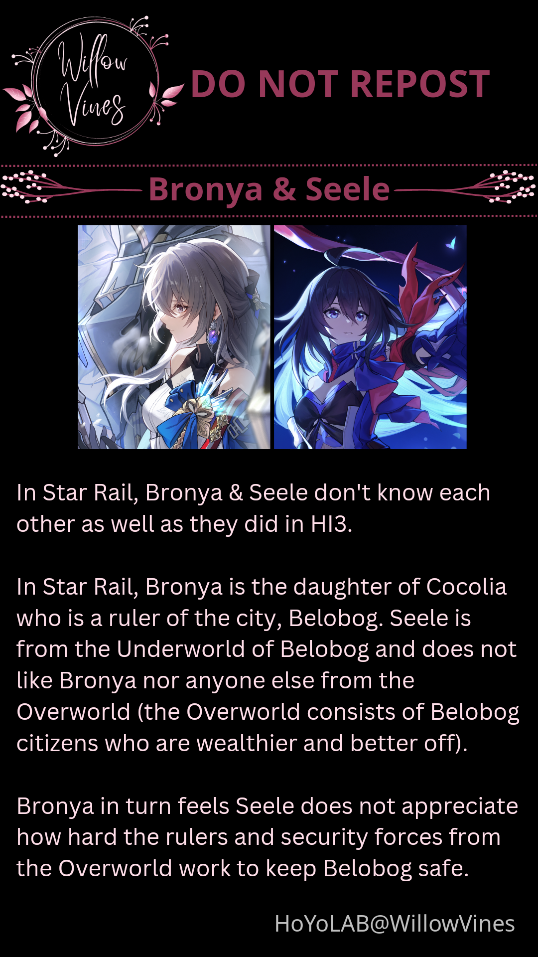 Bronya & Seele's HI3 parallels Honkai: Star Rail | HoYoLAB