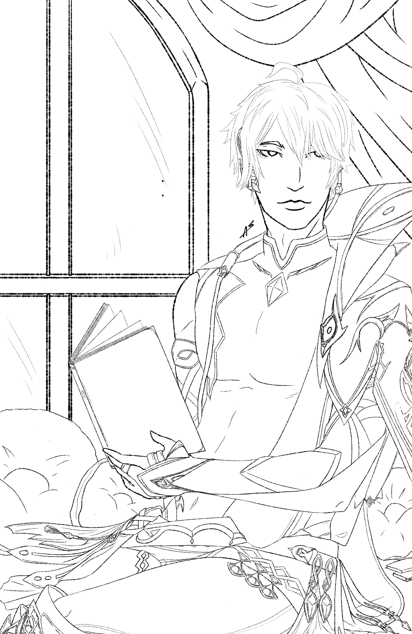 Alhaitham fan art (WIP) 💚 Genshin Impact | HoYoLAB