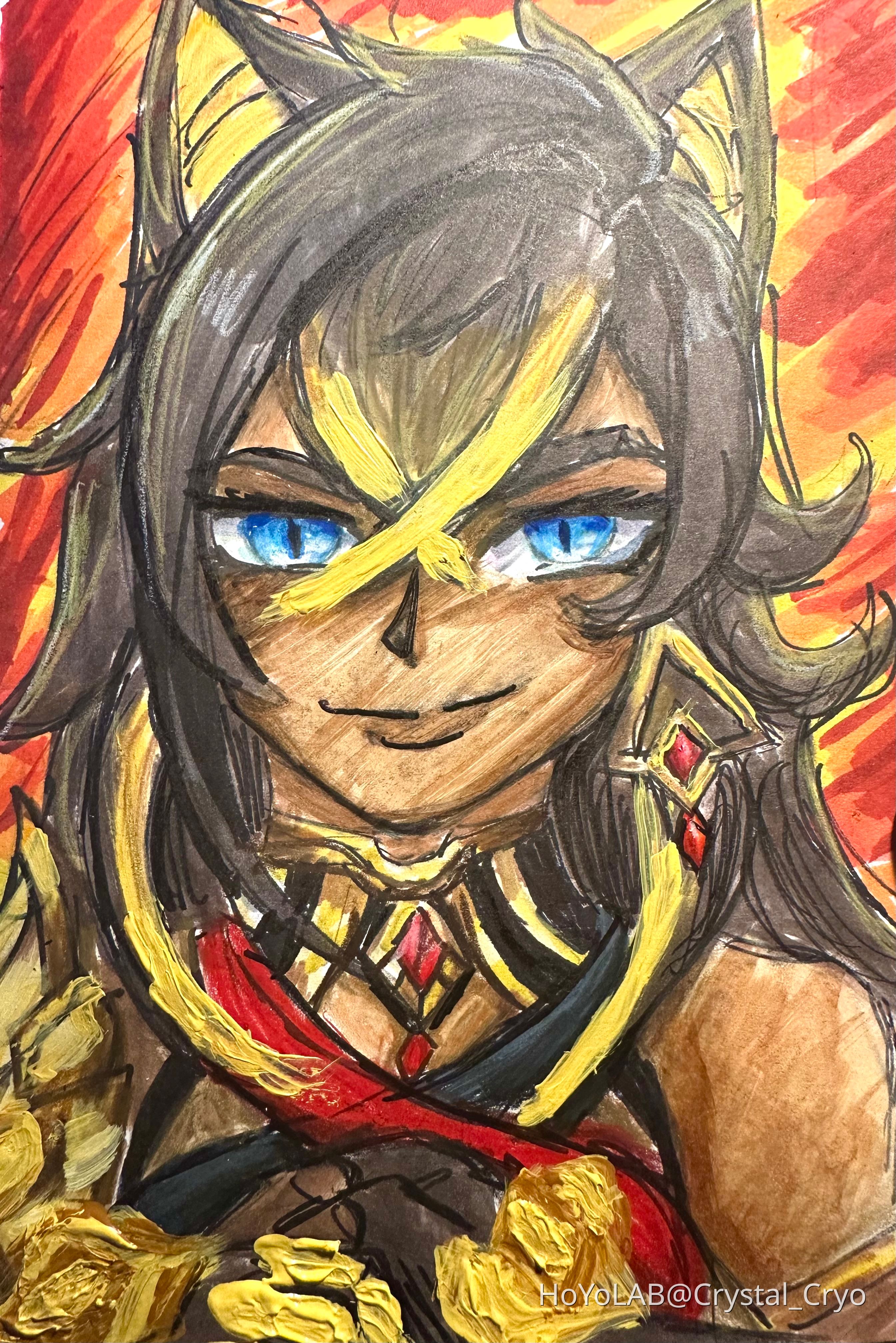 Art Diary 49: The fierce Flame Mane Genshin Impact | HoYoLAB
