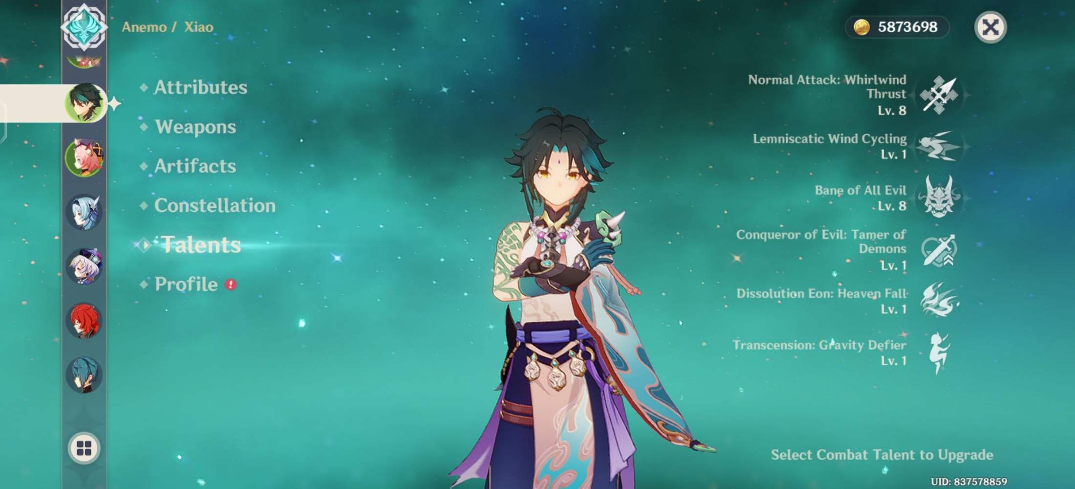 Xiao's build, third character with good artifacts Genshin Impact | HoYoLAB