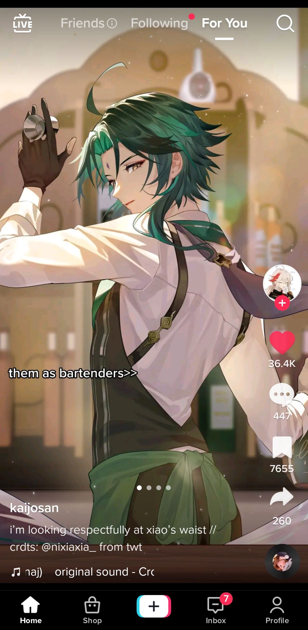 I just wanna share this because dayuummm scara looks good and kazuha is ...