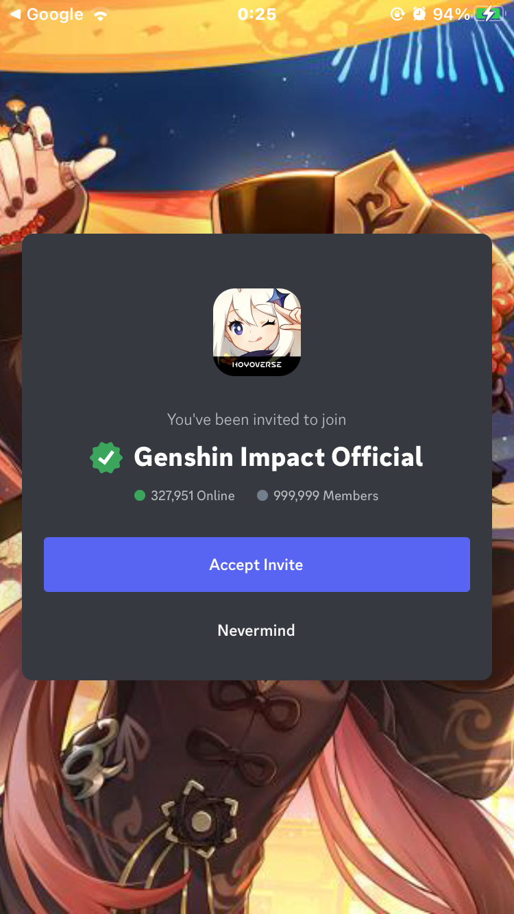 BRO I WAS THE 1,000,000TH MEMBER IN THE OFFICIAL GENSHIN DISCORD ...