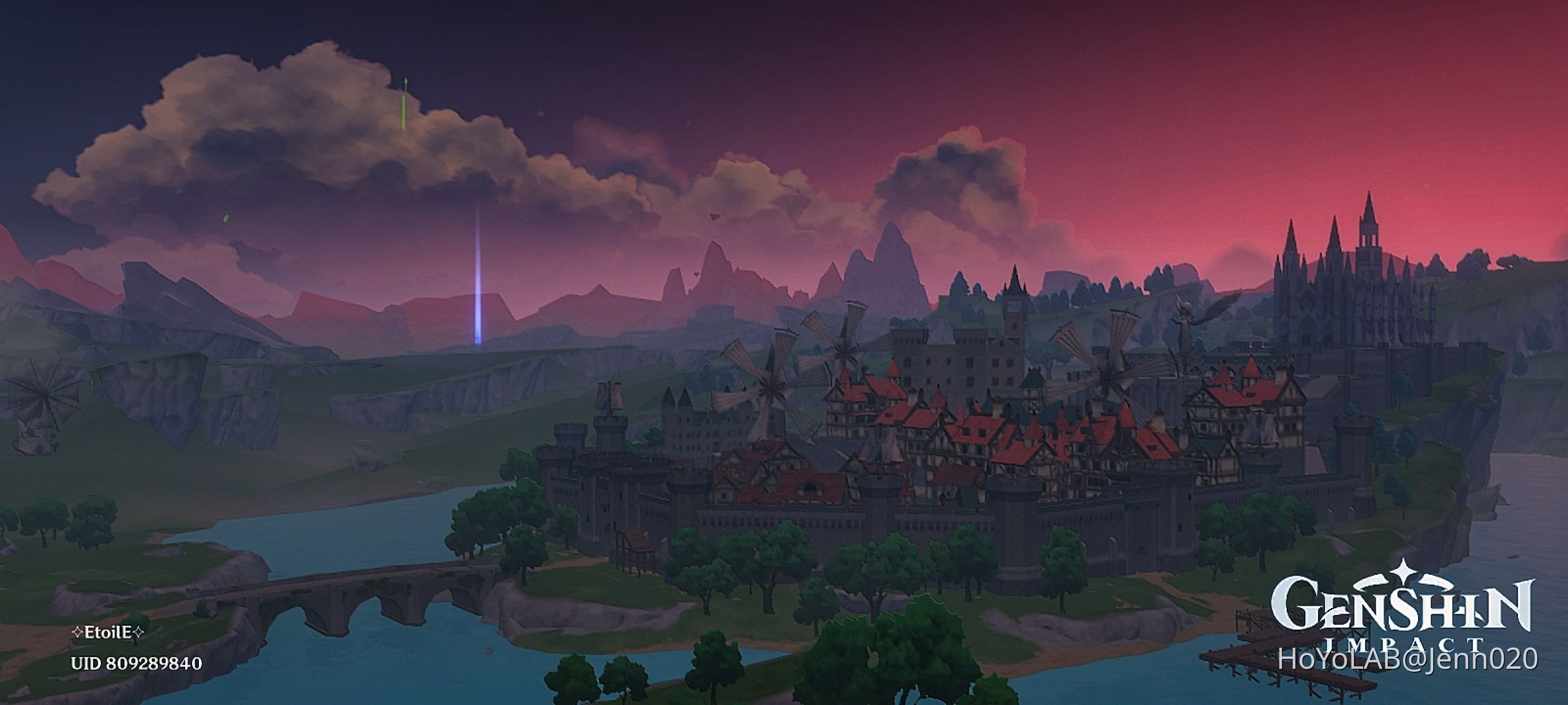 Mondstadt at Twilight ~A presentation of the Moon City w/out it's Moon ...