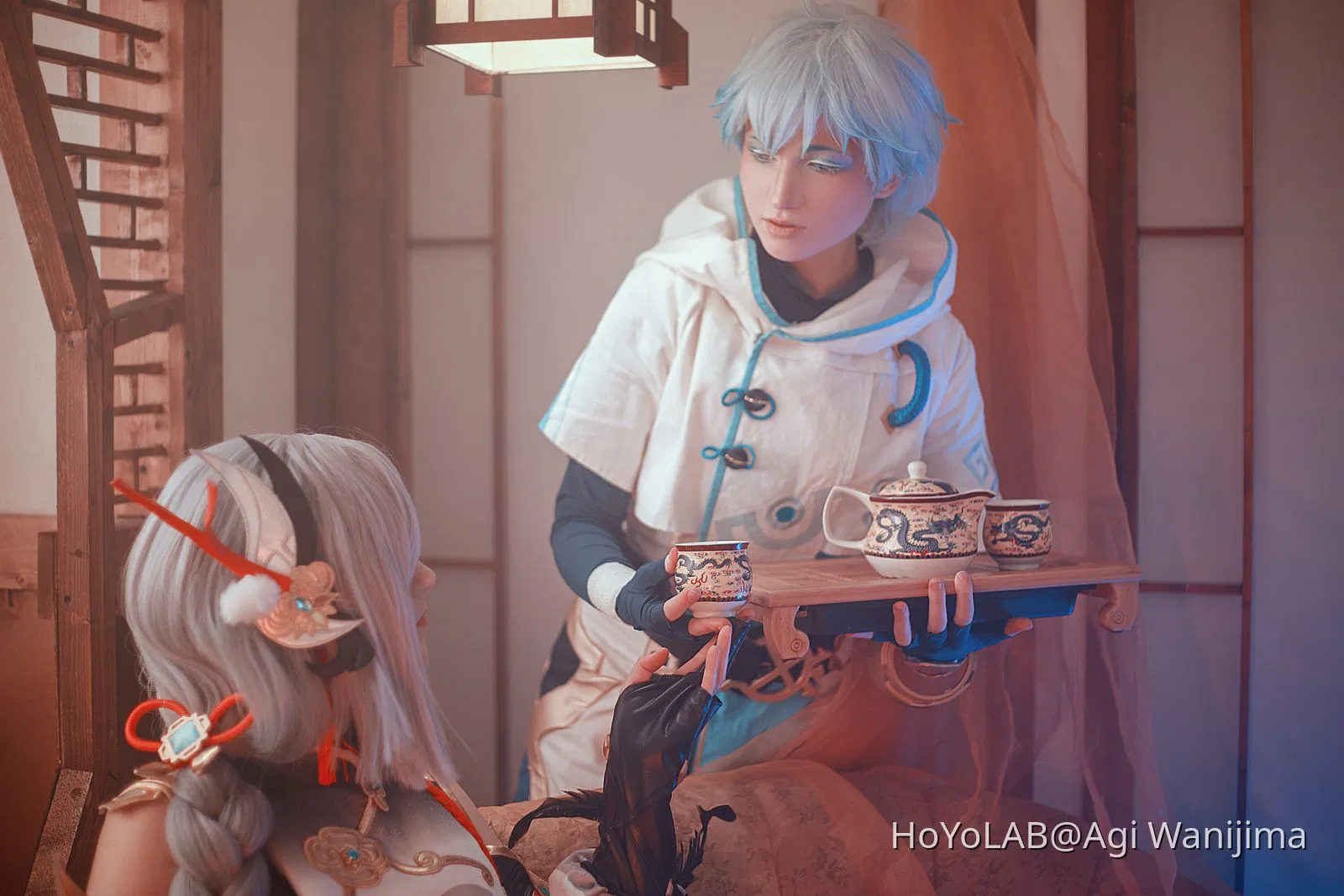 Chong Yun and Shenhe cosplay / Lantern rite with family Genshin Impact ...