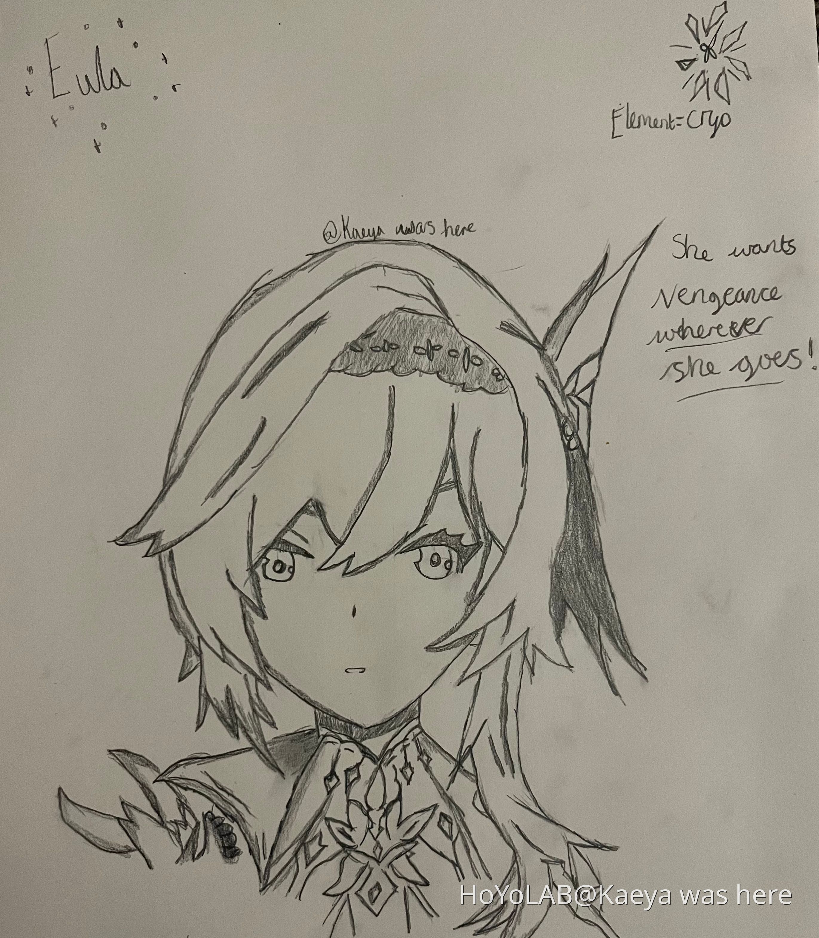 Drawn Eula Genshin Impact | HoYoLAB