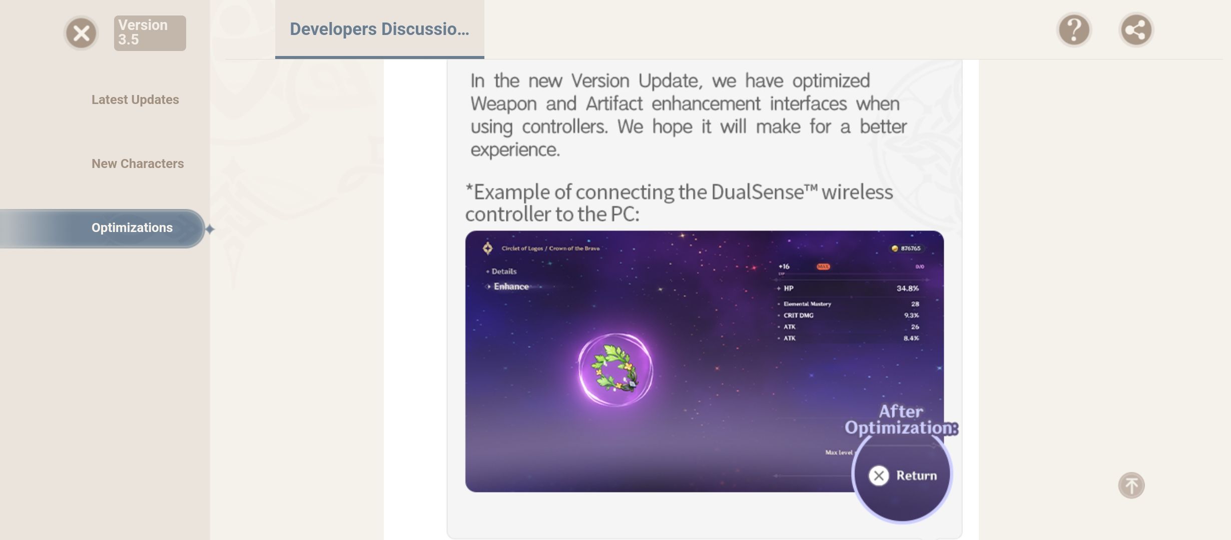 Controller Optimization Genshin Impact | HoYoLAB