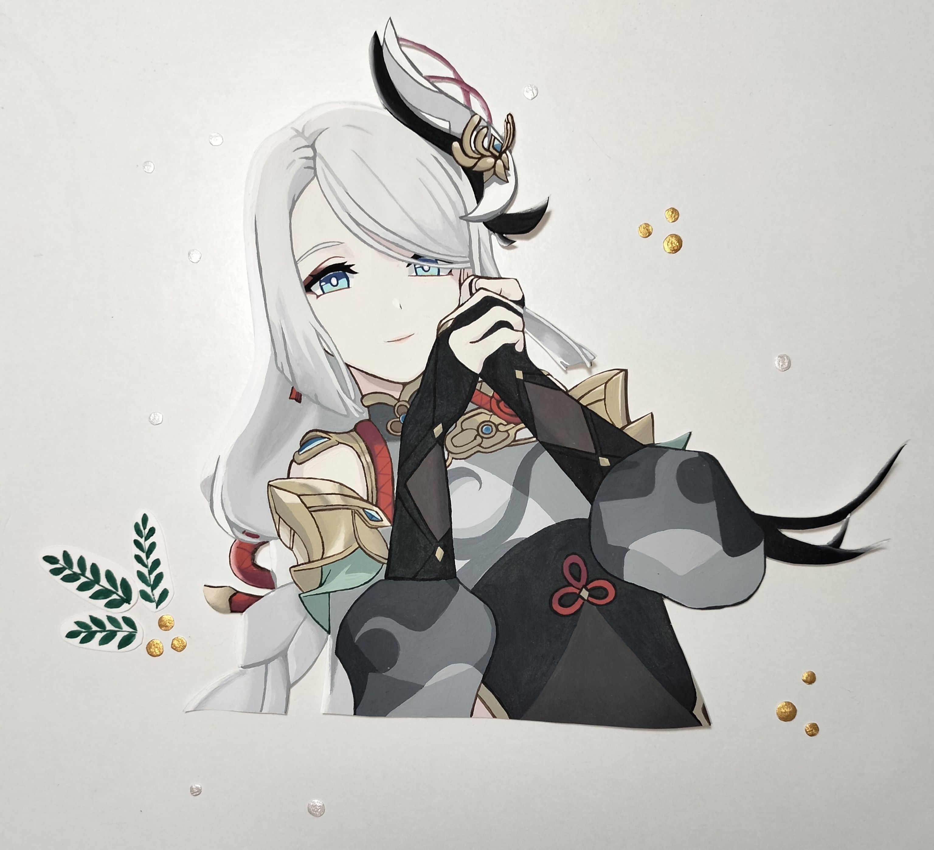 Shenhe painting Genshin Impact | HoYoLAB