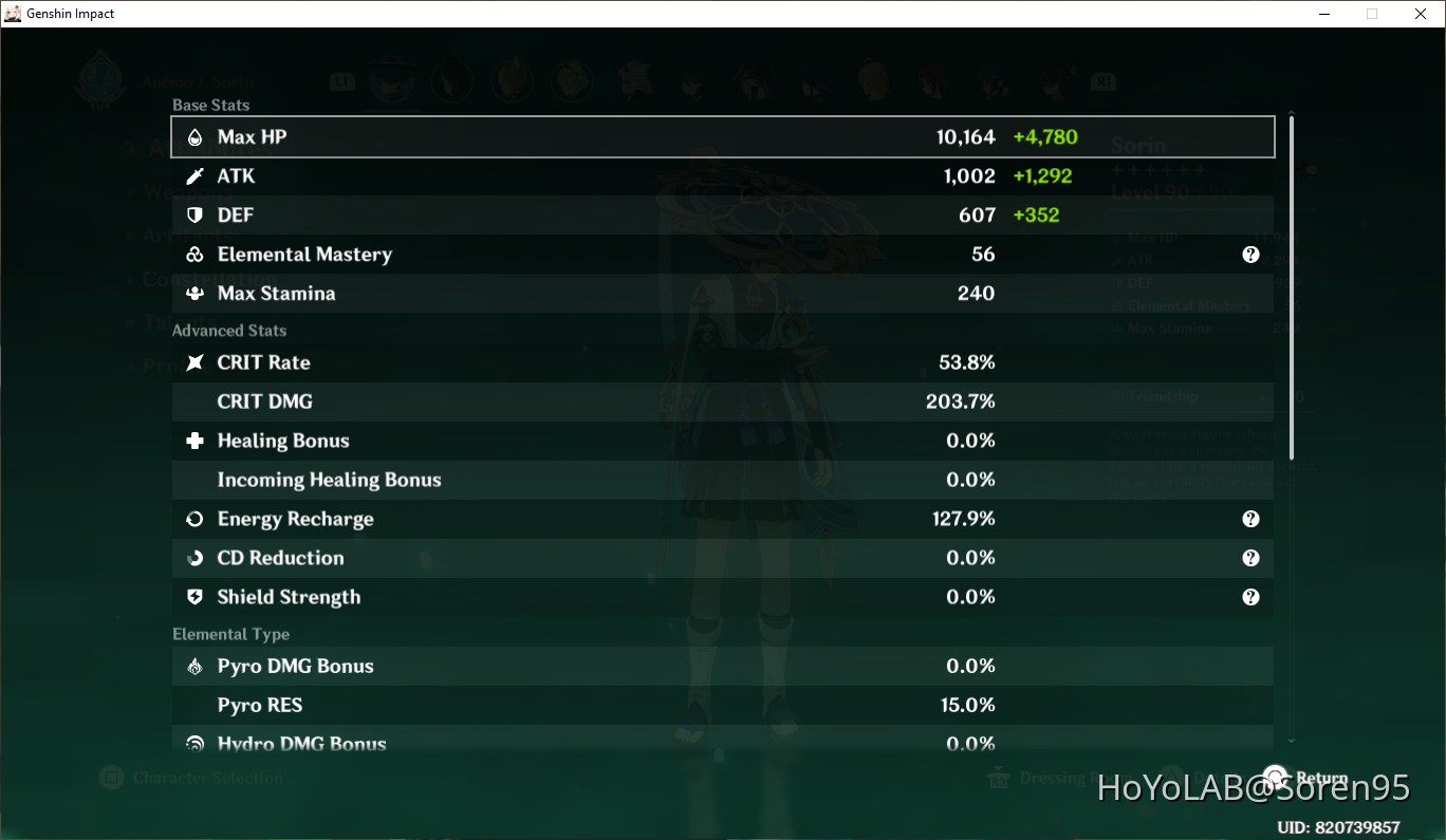 Update on Wanderer stats Genshin Impact | HoYoLAB