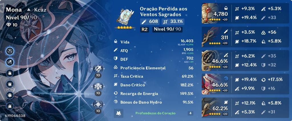 Build da minha Mona main dps Genshin Impact | HoYoLAB