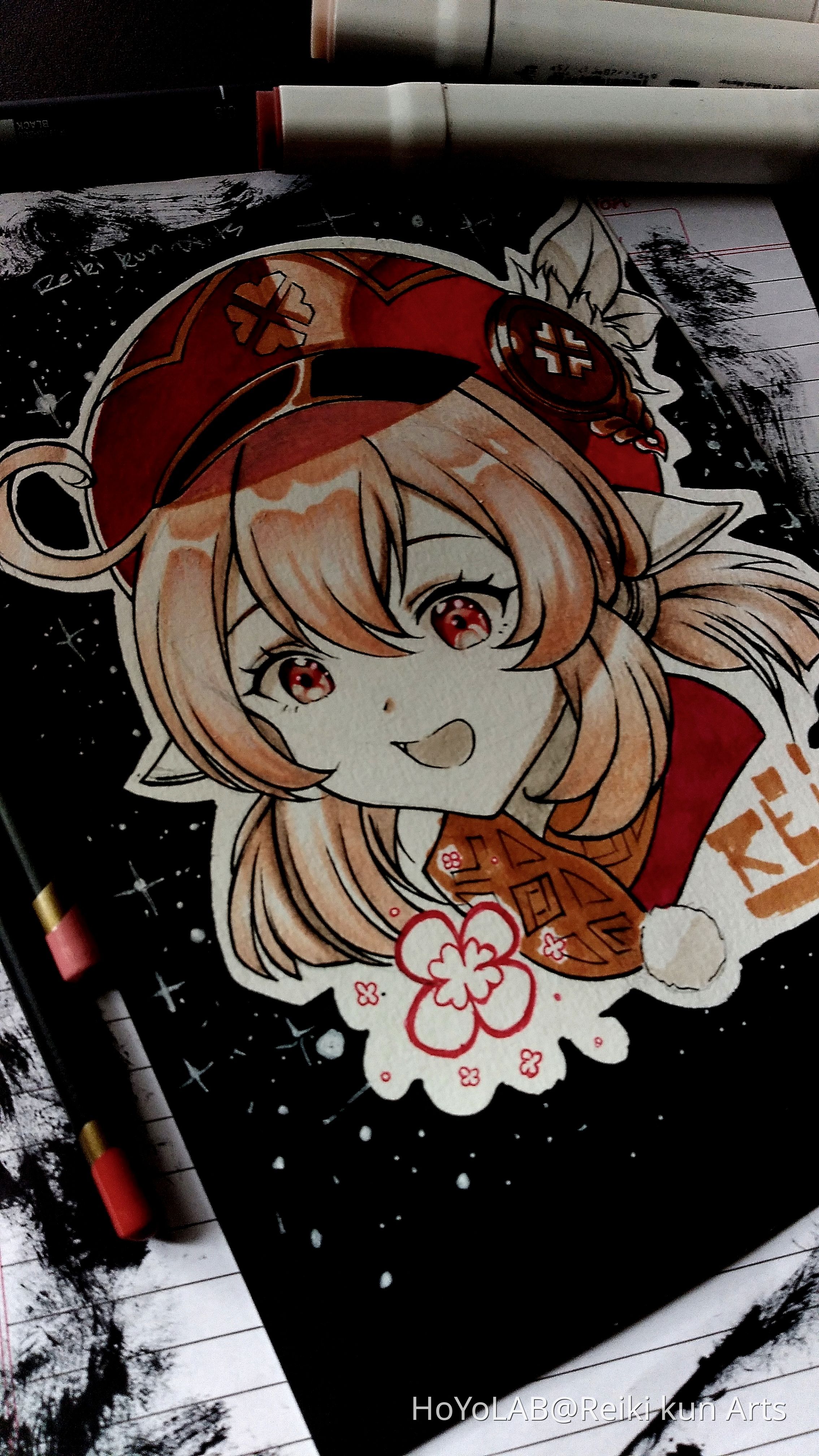 Day 15 of drawing genshin characters everyday and today it's Klee Chan ...