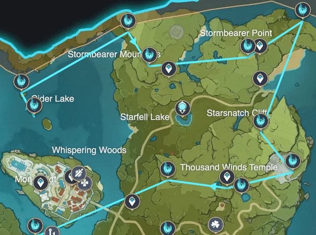 ☀︎ Anemoculus Locations in Mondstadt ☀︎ Guide for Newbies Series ☀︎ ...