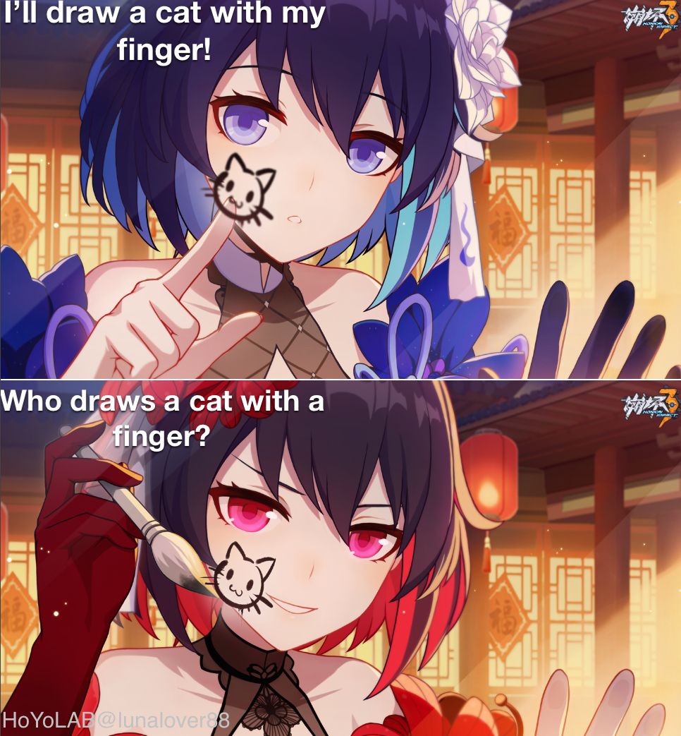 Drawing a cat Honkai Impact 3rd | HoYoLAB