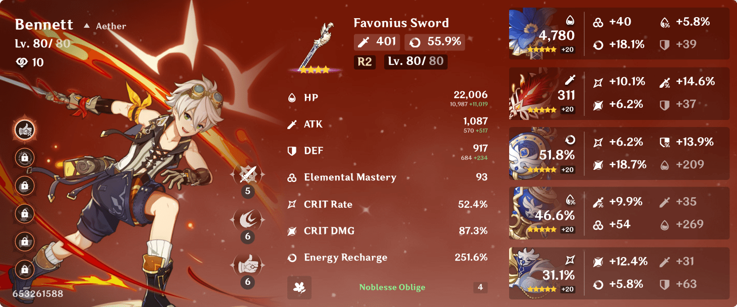 My Support Bennet Build. Genshin Impact | HoYoLAB