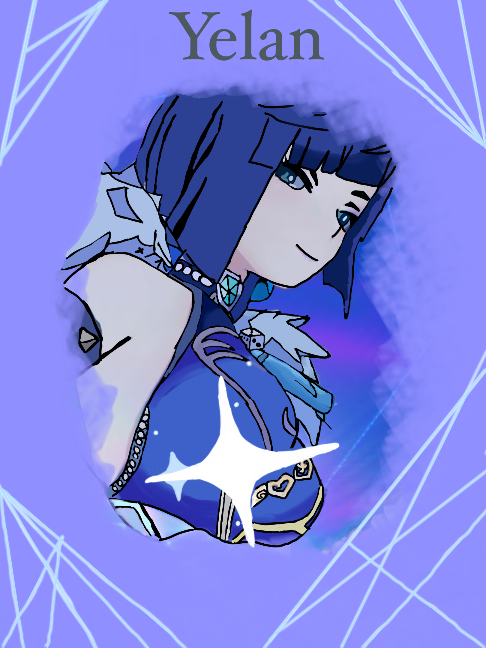 [Yelan banner fanart] My first FANART😝 Genshin Impact | HoYoLAB