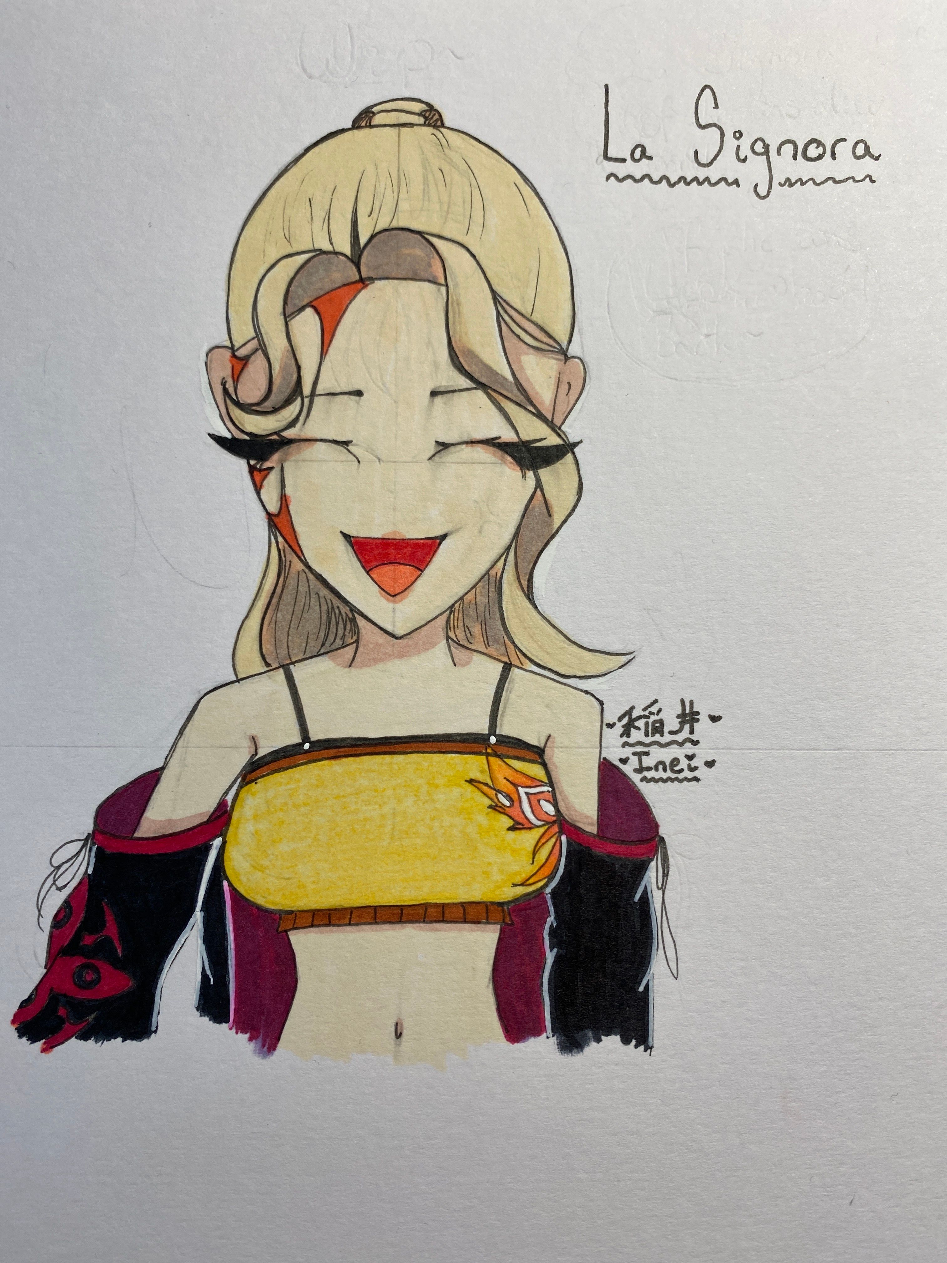 I attempted to draw modern Signora qwq Genshin Impact | HoYoLAB