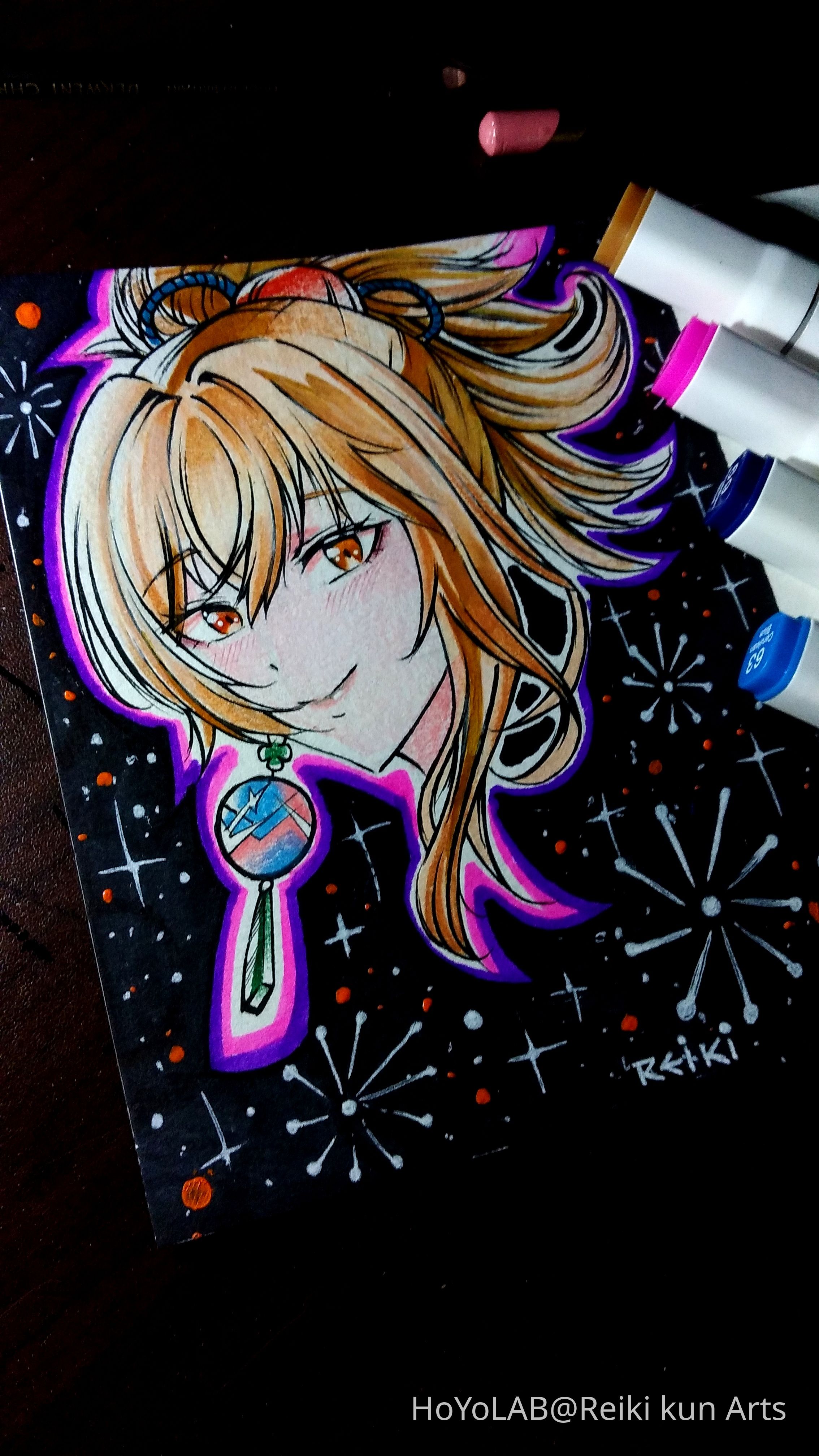 Day 16 of drawing Genshin and today it's Yoimiya Genshin Impact | HoYoLAB