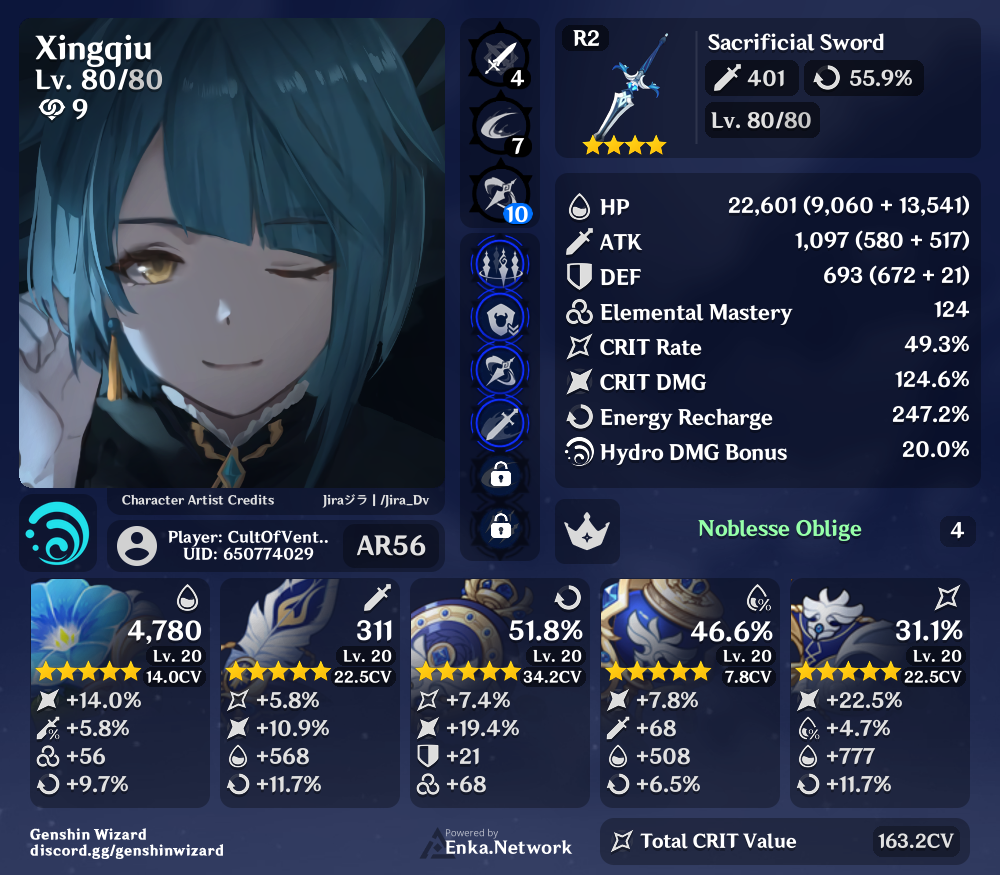 I wanted to build all my characters (Part: Xingqiu) Genshin Impact | HoYoLAB