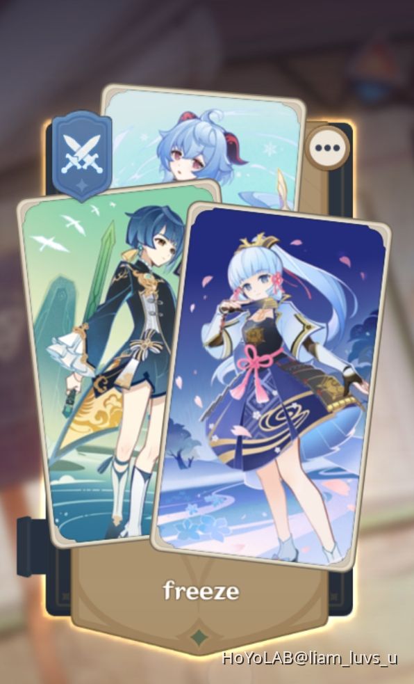 My TCG Freeze team Genshin Impact | HoYoLAB