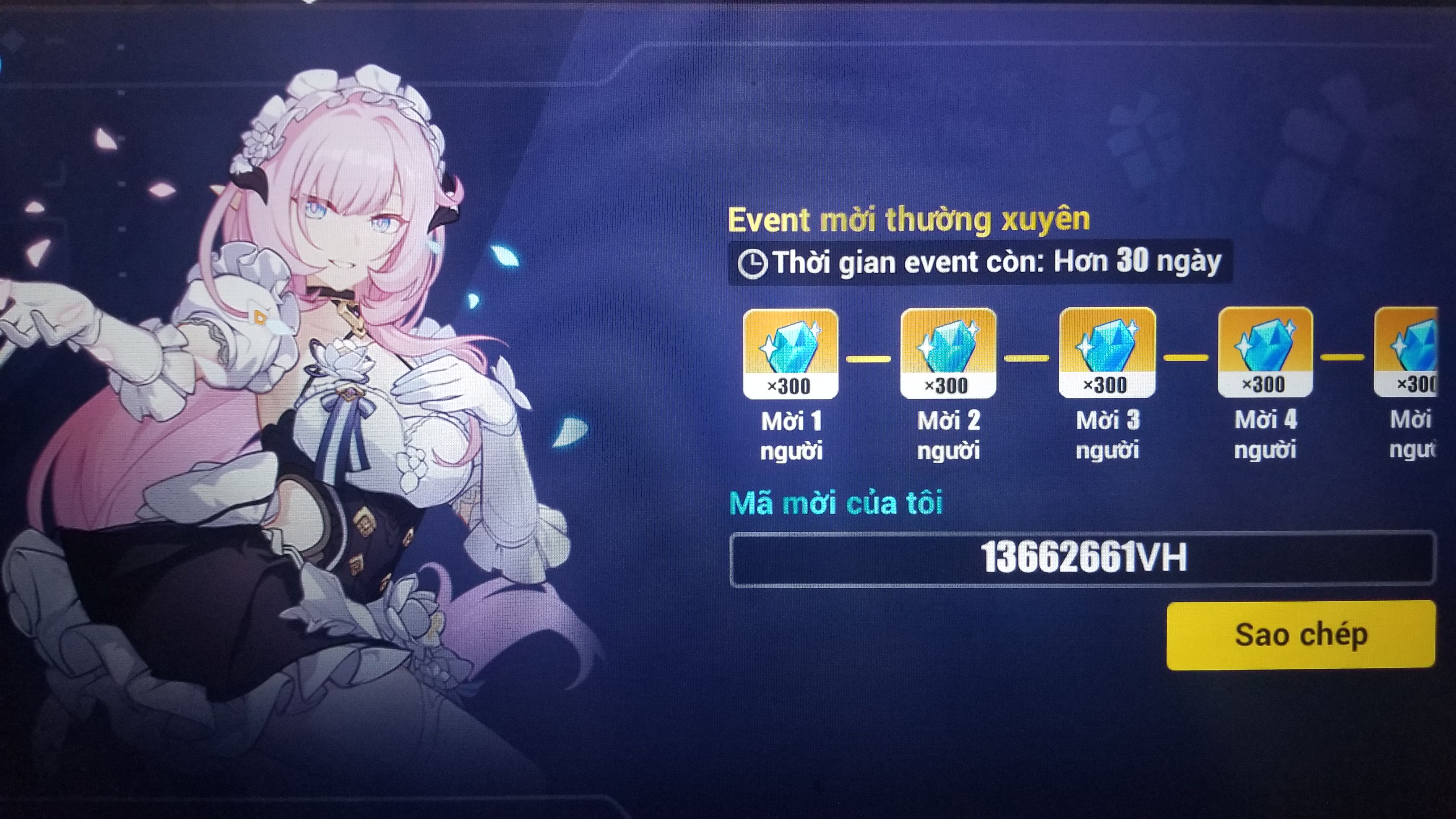 Code mời 13662661VH Honkai Impact 3rd | HoYoLAB