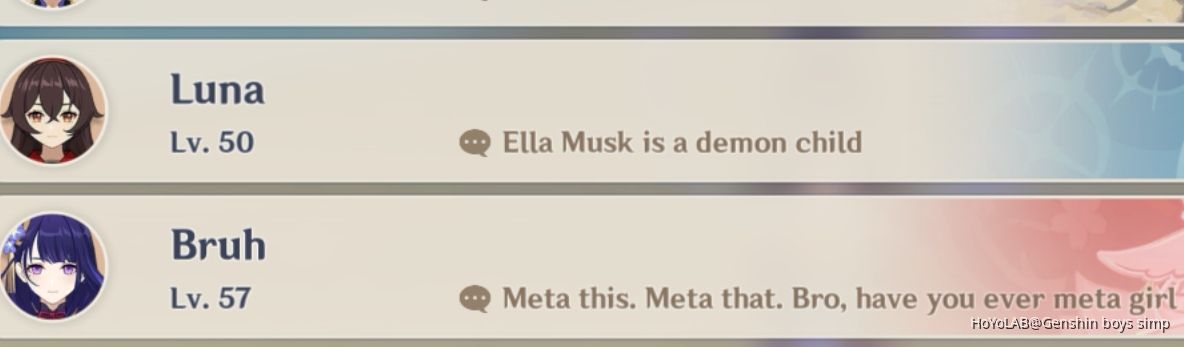 Meta this. Meta that. Bro have you ever meta girl. Genshin Impact | HoYoLAB
