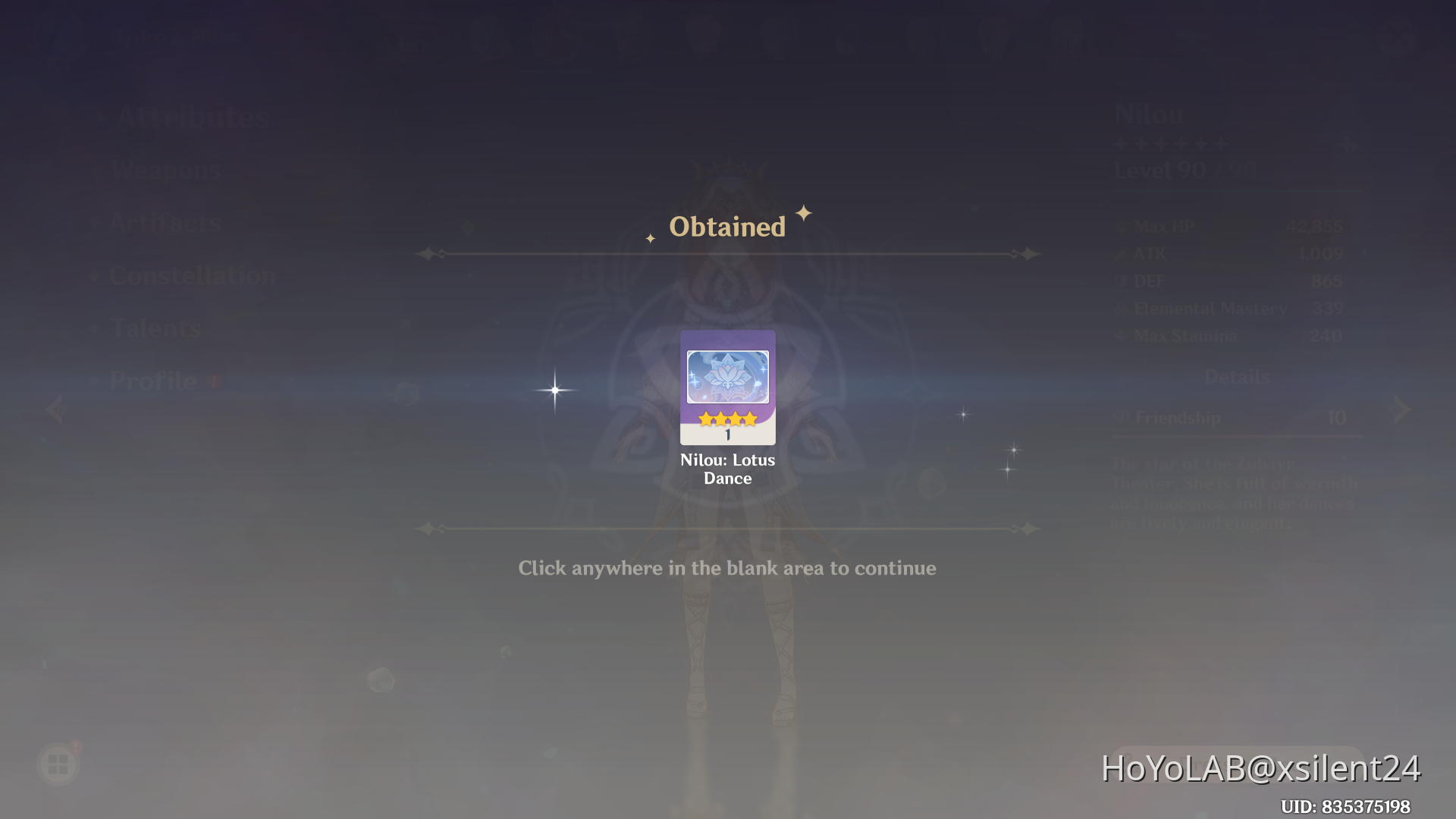 Got Nilou namecard Genshin Impact | HoYoLAB