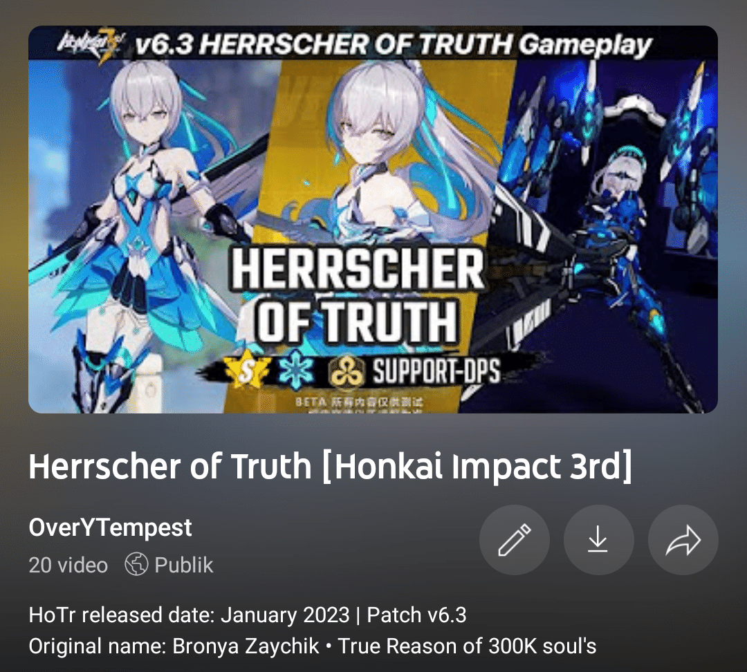 Playlist 3/3: List Herrscher Playable Honkai Impact 3rd | HoYoLAB