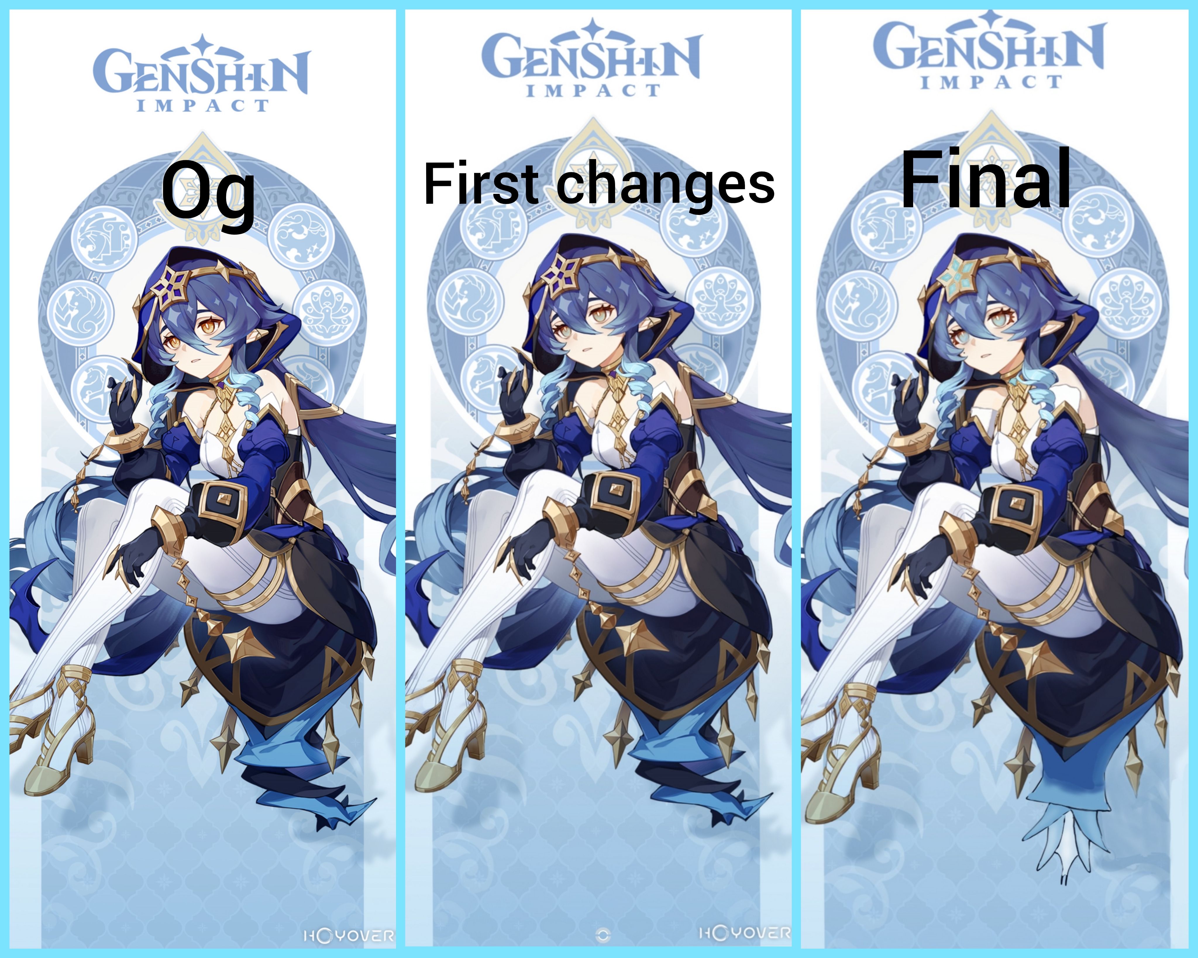 Changeing genshin character designs I alredy changed but werent well ...