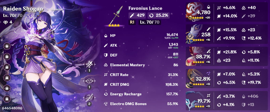 Bit of a updated Raiden build (still farming emblem domain for ...