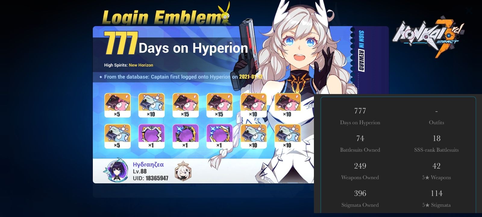 777 days of loving Honkai Impact 3rd & counting. It was just the game I ...