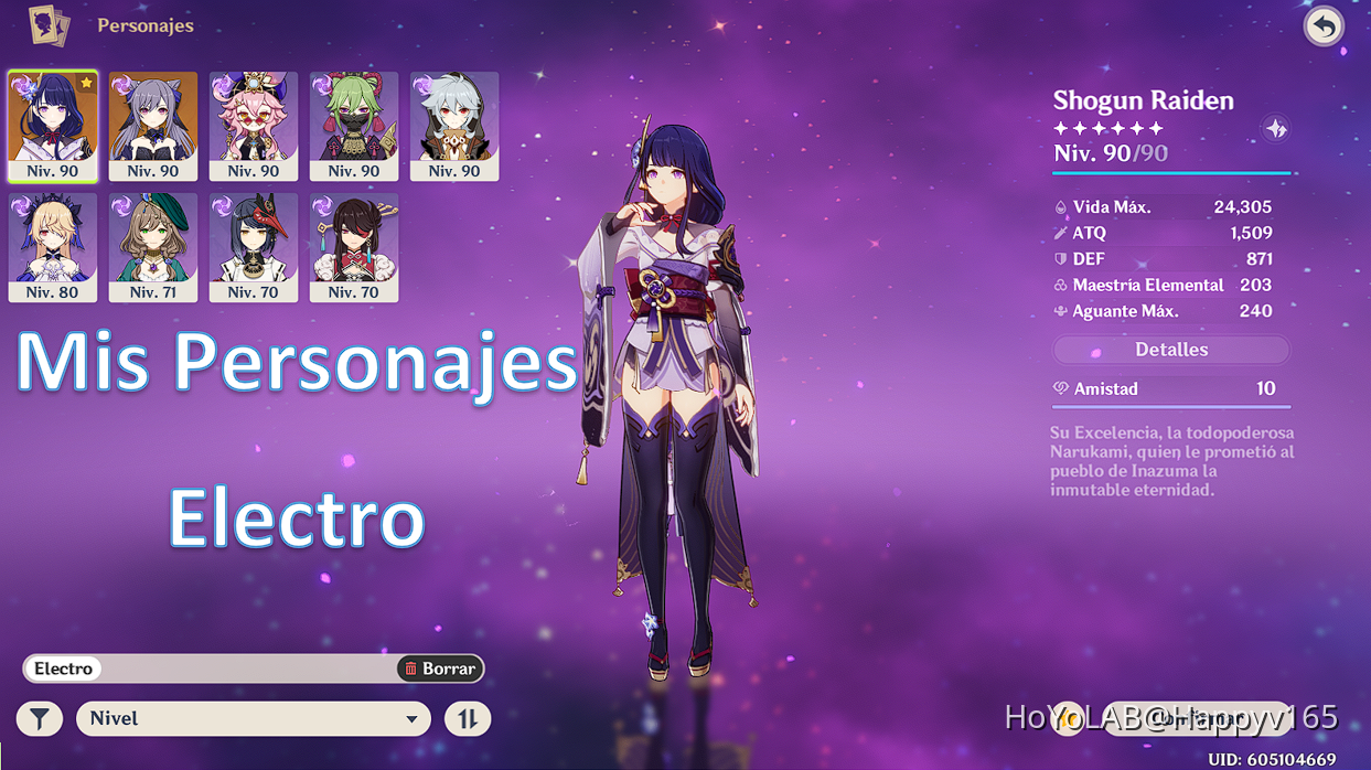 Mis Personajes Electro Genshin Impact | HoYoLAB