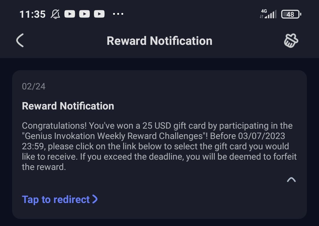 Im not receiving the rewards