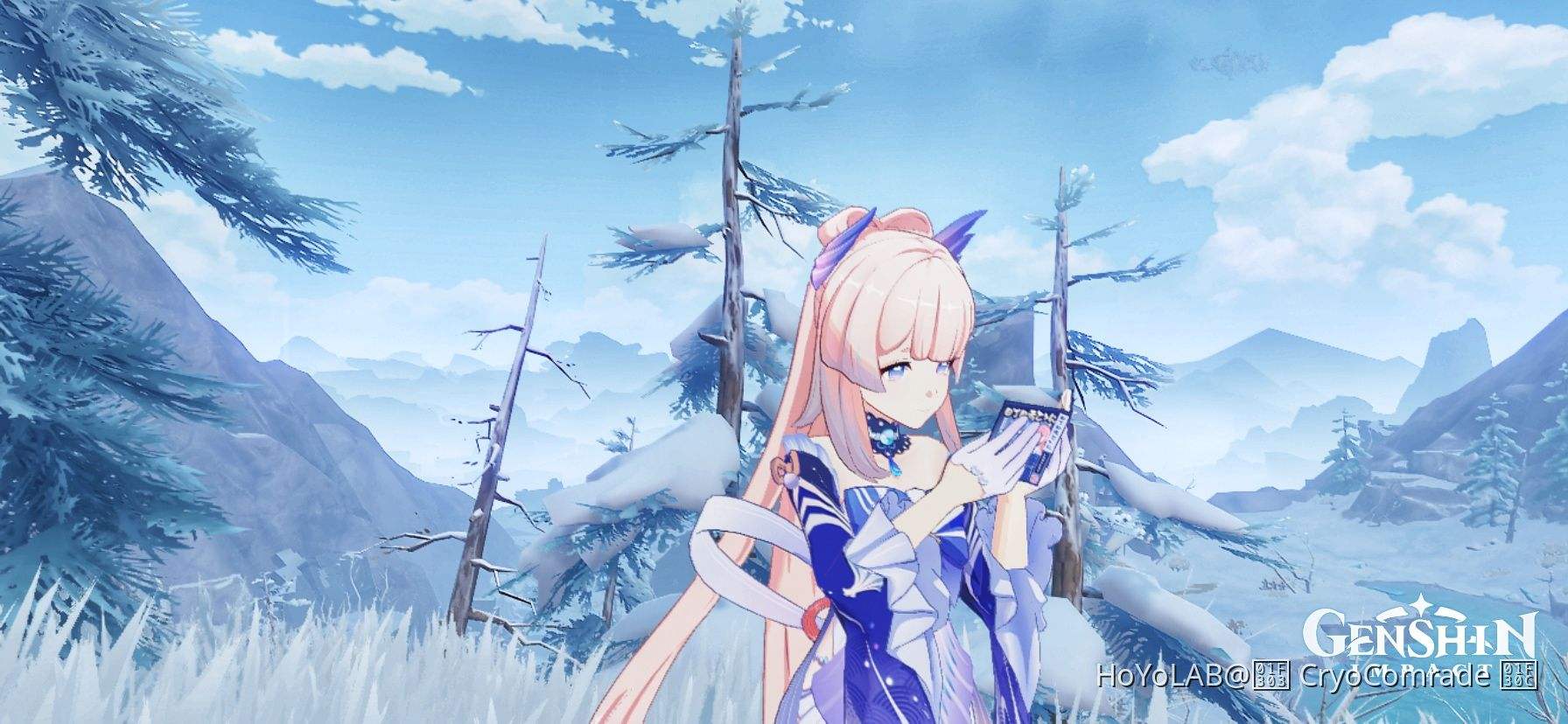 Idle Animations Part 1c - Kokomi at Dragonspine Genshin Impact | HoYoLAB