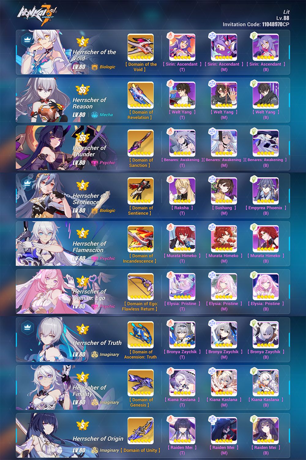 The power of herrscher Honkai Impact 3rd | HoYoLAB