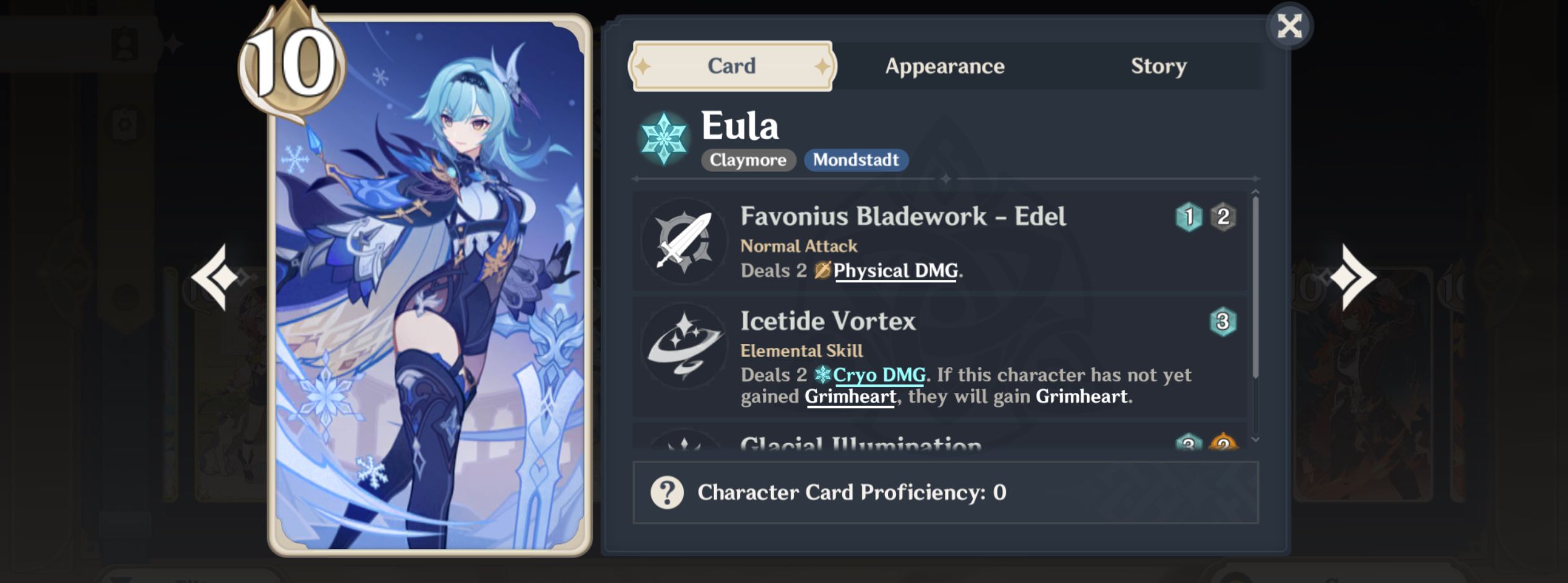 Just got Eula’s card :D Genshin Impact | HoYoLAB