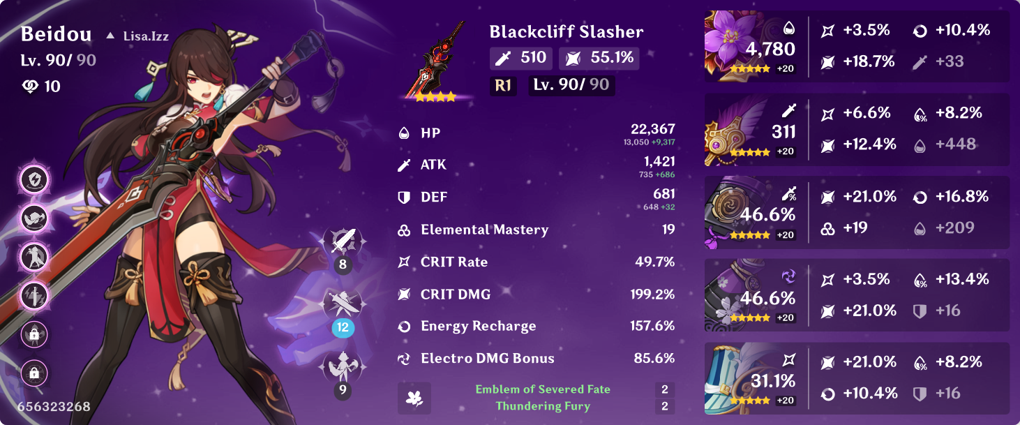 Beidou showcase + build update Genshin Impact | HoYoLAB