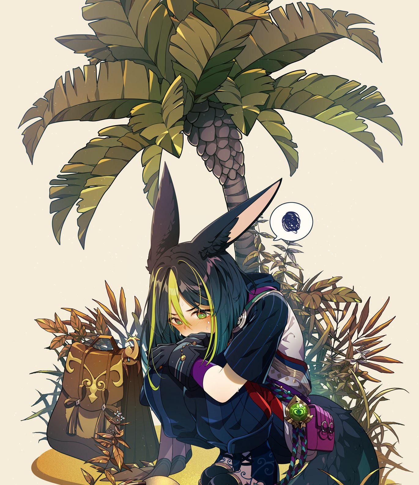 "Gah, it's so hot.. Even a Mist Flower would melt in this heat.. Ah ...