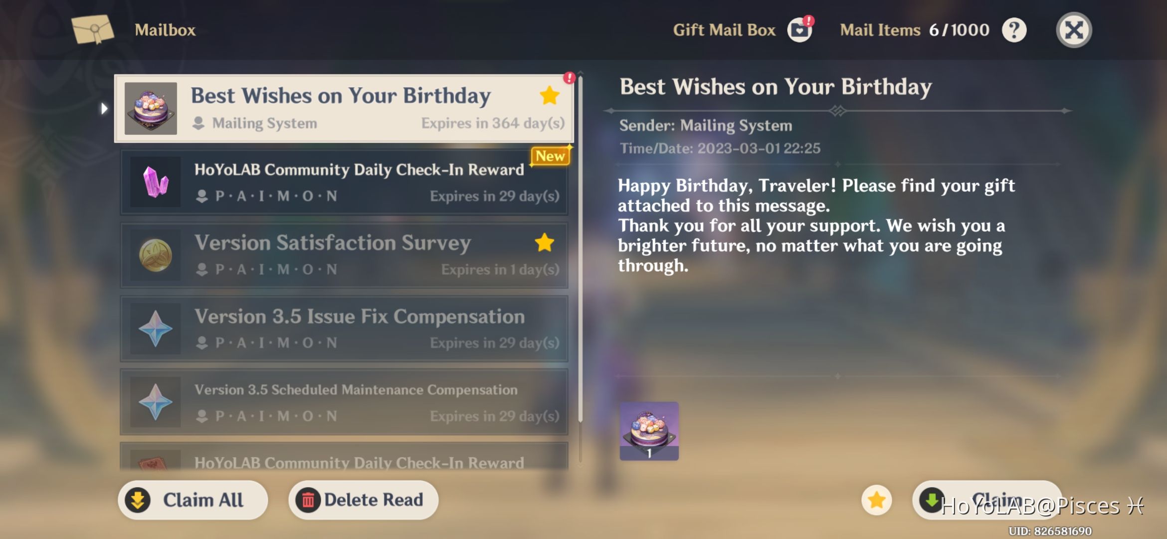 Birthday time Genshin Impact | HoYoLAB